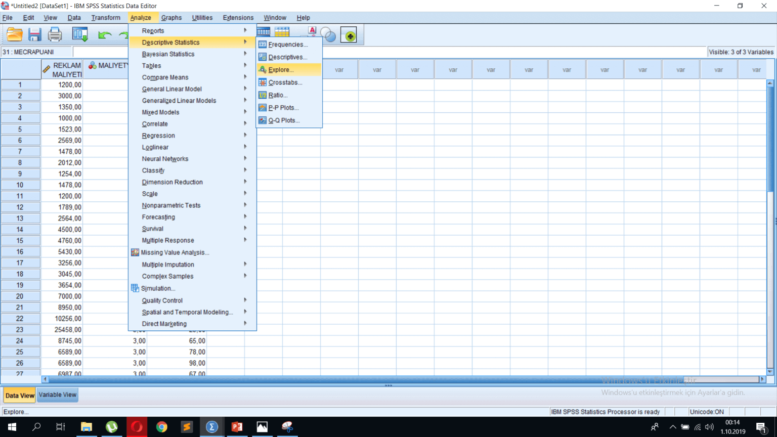 SPSS ile Dağılım Analizi ve Uygulamaları - Dergi Makalesi Yazdırma & Danışmanlık