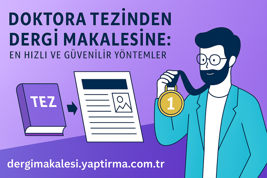 Doktora Tezinden Dergi Makalesine: En Hızlı ve Güvenilir Yöntemler ...